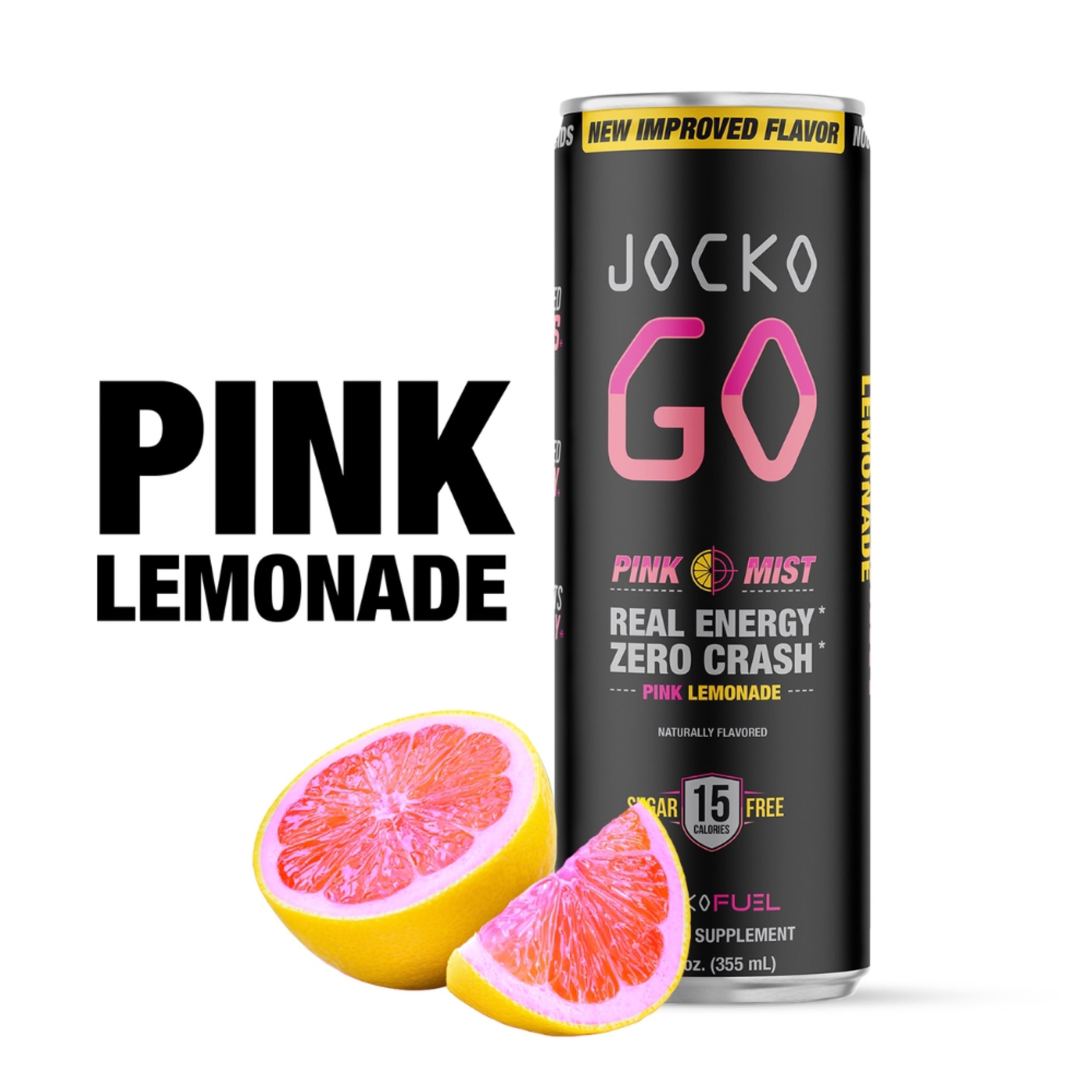 Jocko Go Pink Mist Lemonade Energy Drink 12 oz Cans | On The Surface
